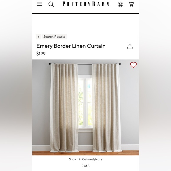 Pottery Barn | Accents | Brand New Pottery Barn Curtain Panel | Poshmark